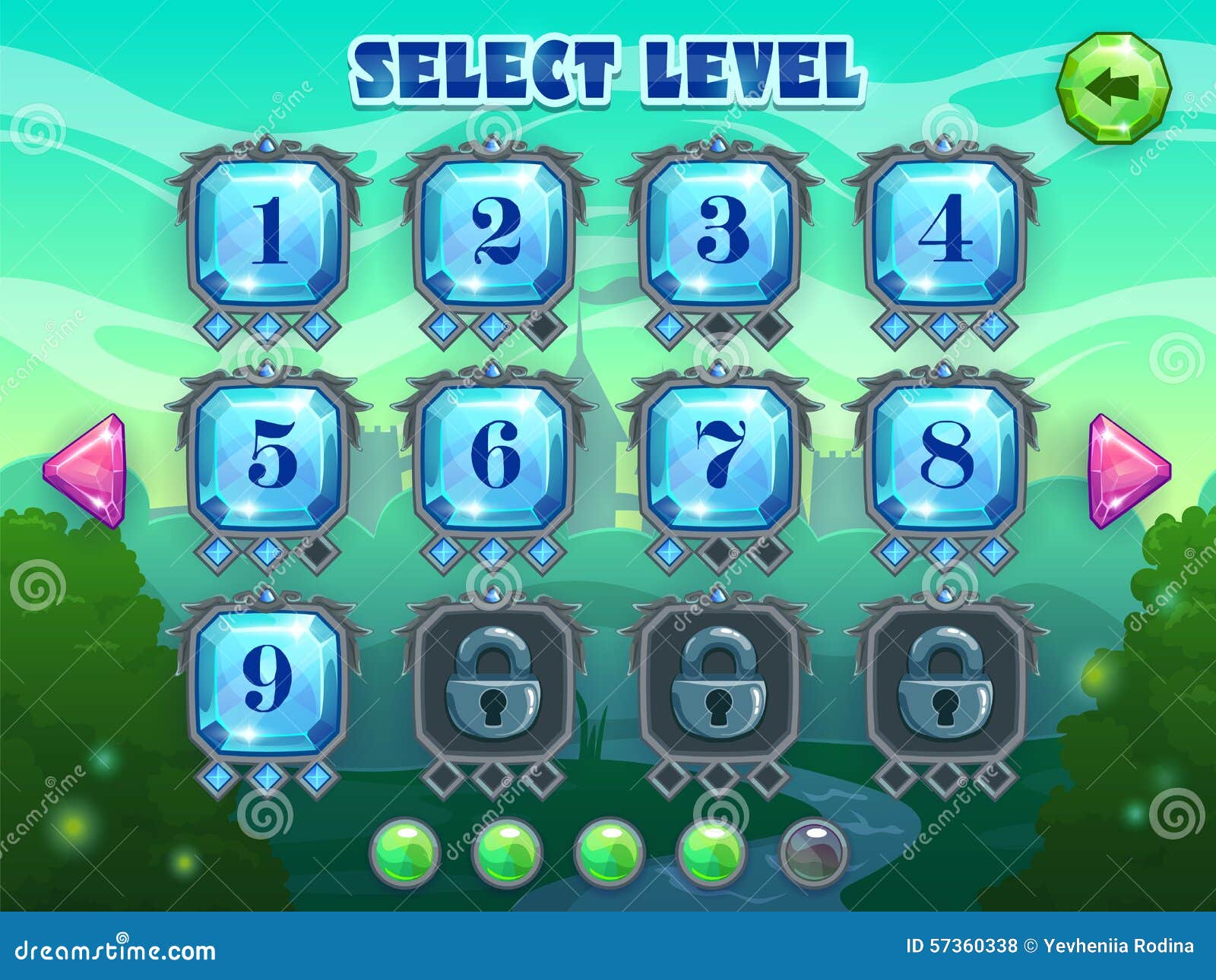 Level Selection Screen. Game Ui Set On The Halloween Background. Vector ... Level Selection Screen. Game Ui Set On The Halloween Background. Vector ...