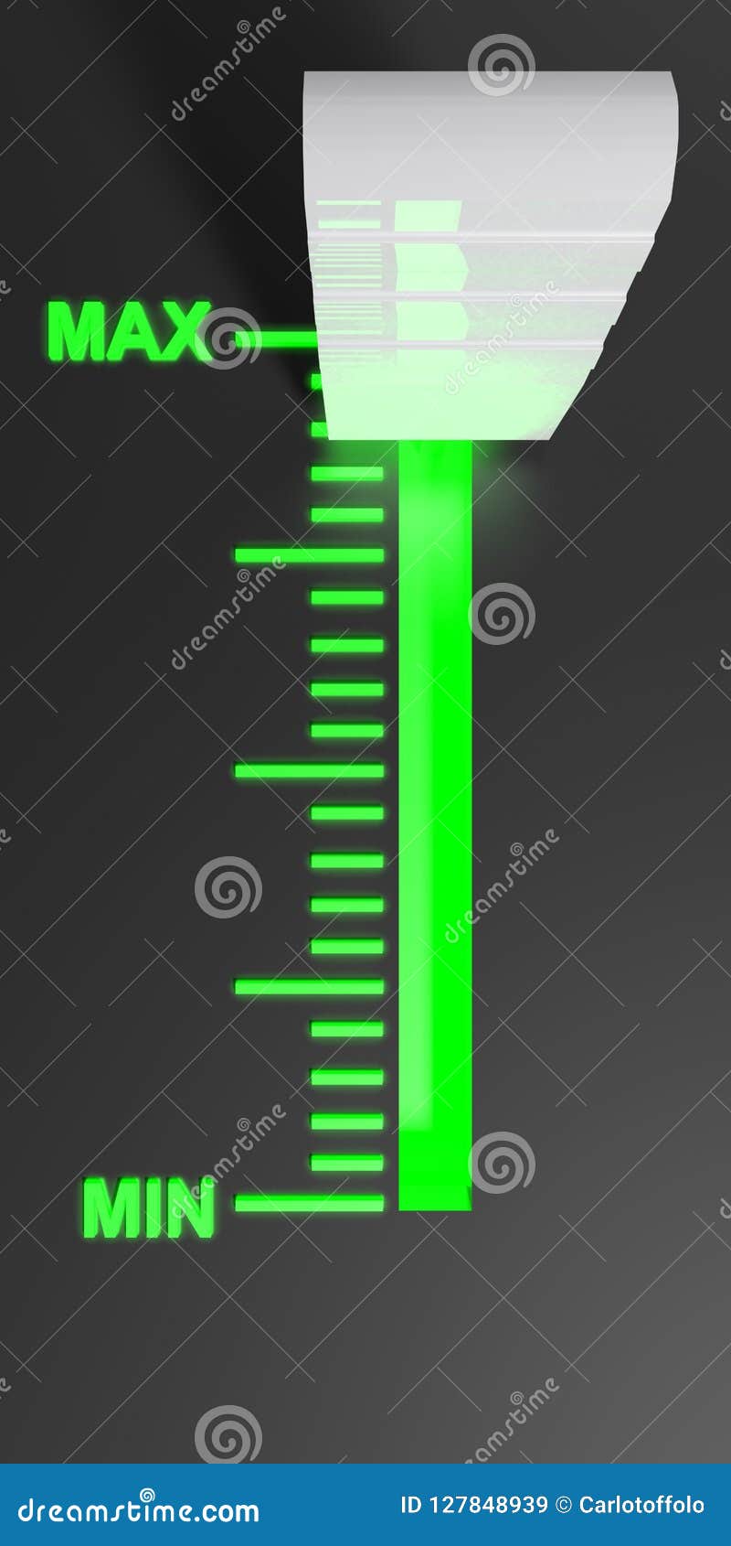 Level Selector on a Black Control Panel - 3D Rendering Stock ...