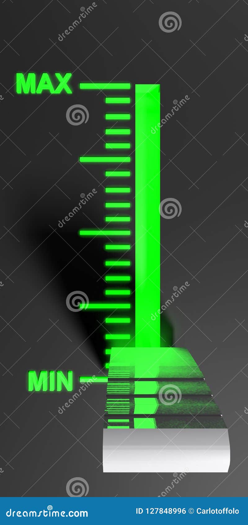 Level Selector on a Black Control Panel - 3D Rendering Stock ...