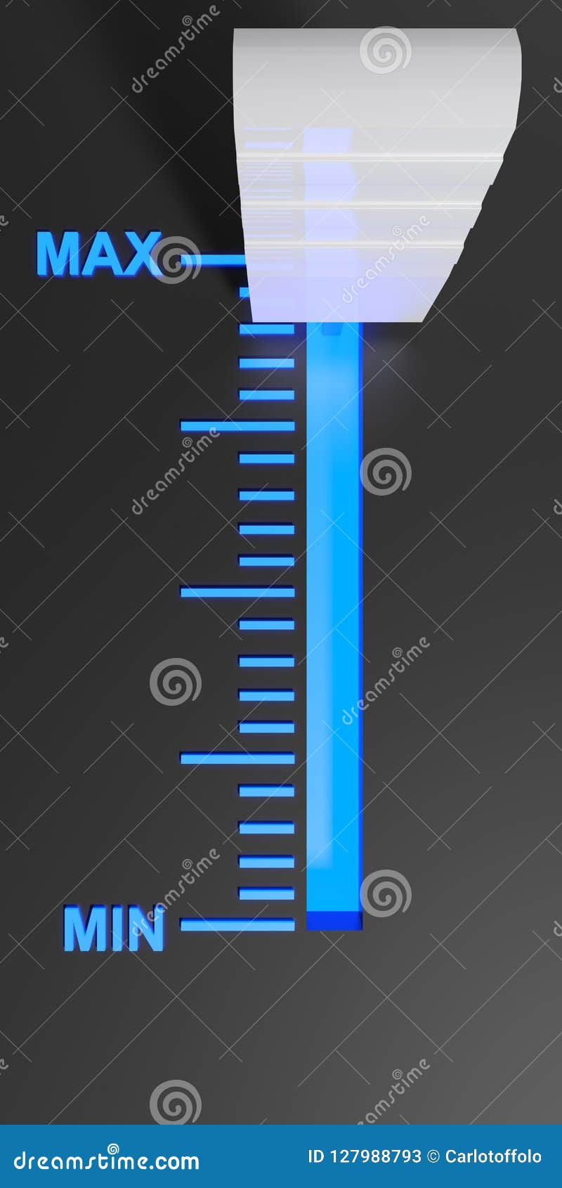 Level Selector on a Black Control Panel - 3D Rendering Stock ...