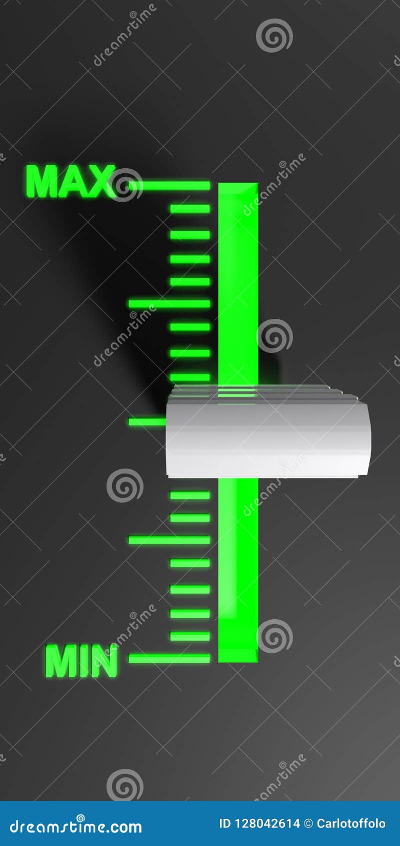 Level Selector On A Black Control Panel - 3D Rendering Stock ...