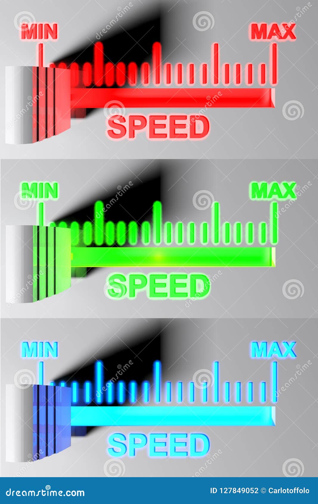 Level Selector for SPEED - 3D Rendering Stock Illustration ...
