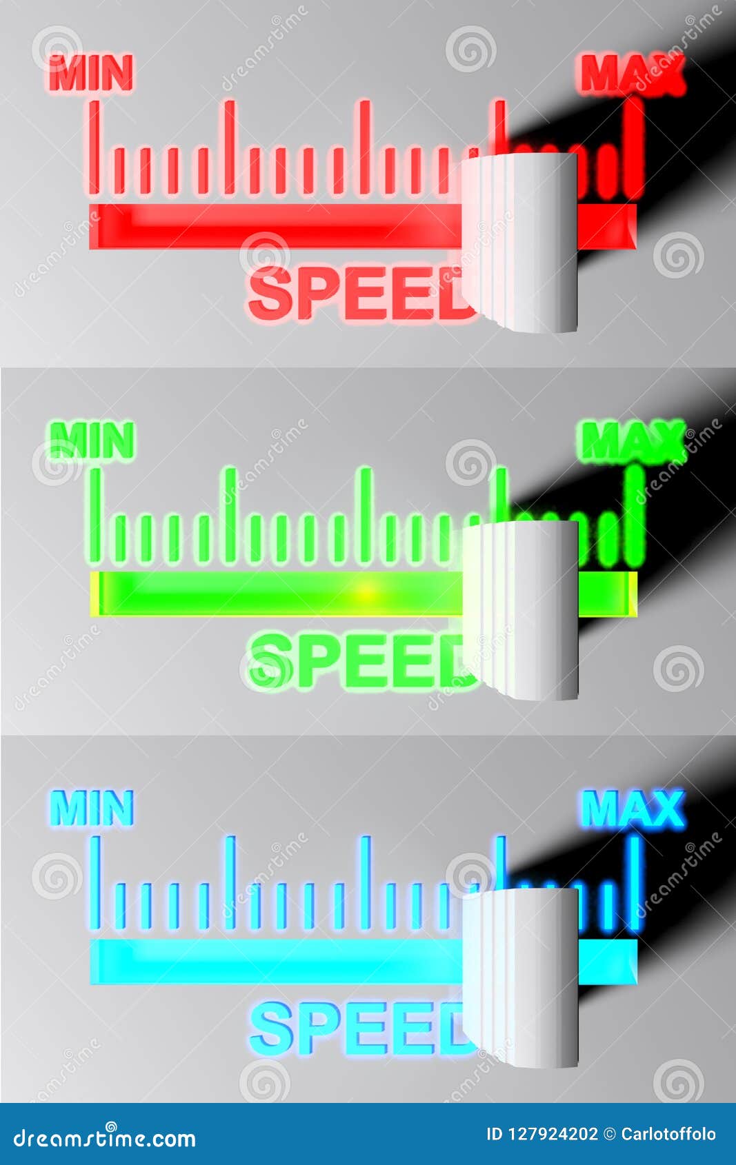 Level Selector for SPEED - 3D Rendering Stock Illustration ...
