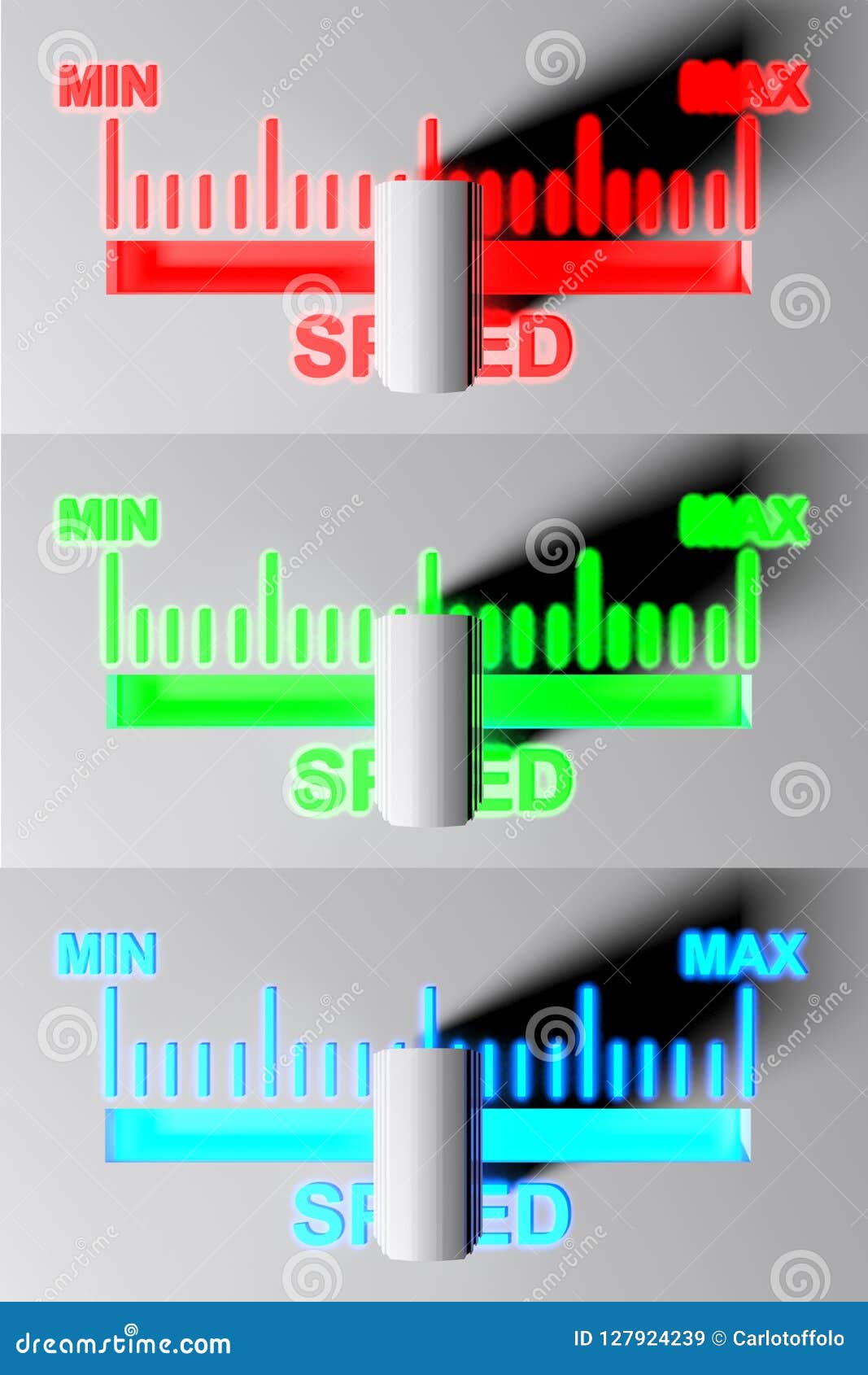 Level Selector for SPEED - 3D Rendering Stock Illustration ...