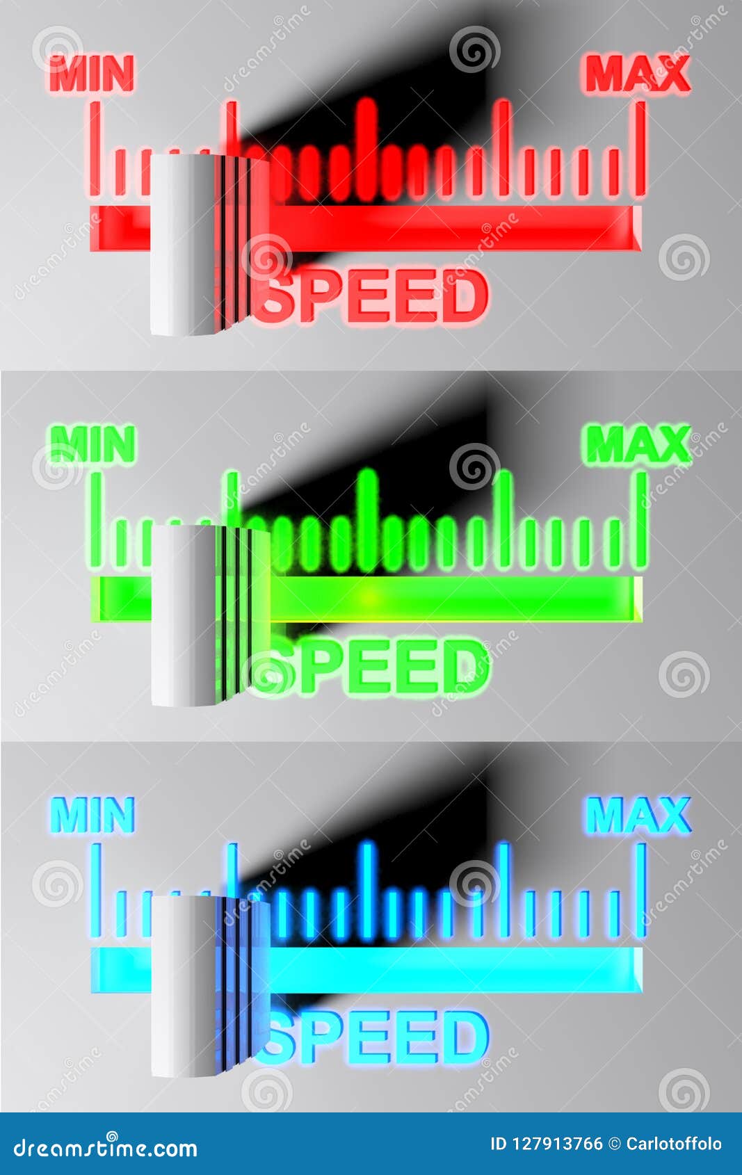 Level Selector for SPEED - 1st Pos - 3D Rendering Stock Illustration ...