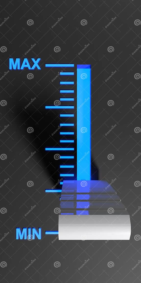 Level Selector on a Black Control Panel - 3D Rendering Stock ...