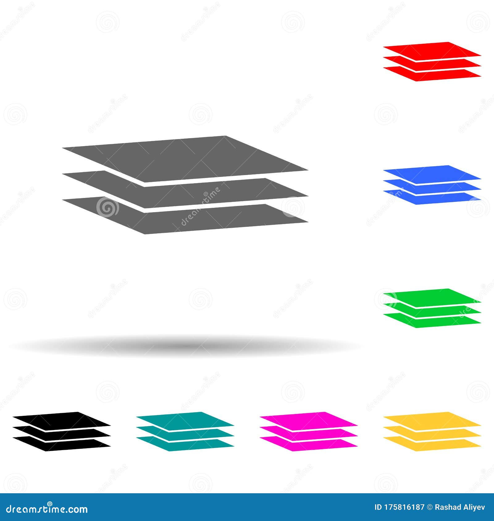 Level Sheets Multi Color Style Icon Simple Thin Line Outline Vector Of Web Icons For Ui And Ux