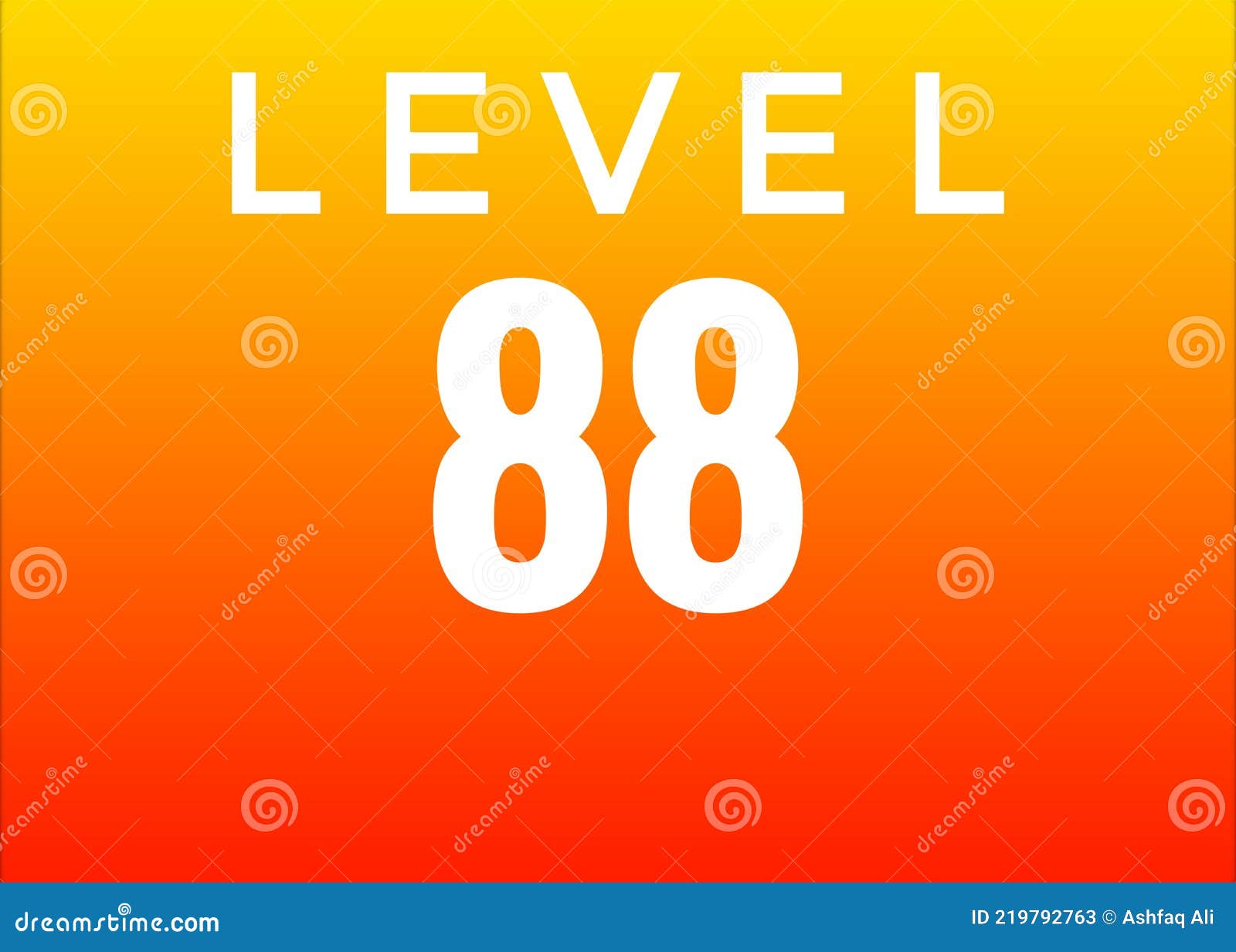 Level 88 Sign Isolated on Gradient Color Background, Text Design ...