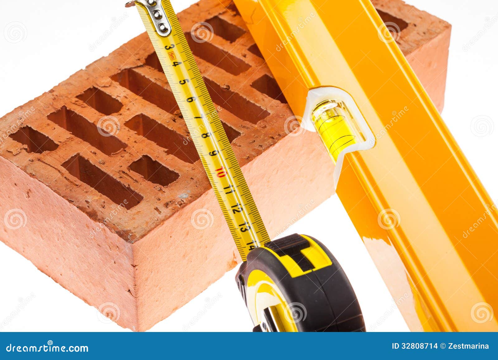 Level, tap line and brick stock photo. Image of concept - 32808714