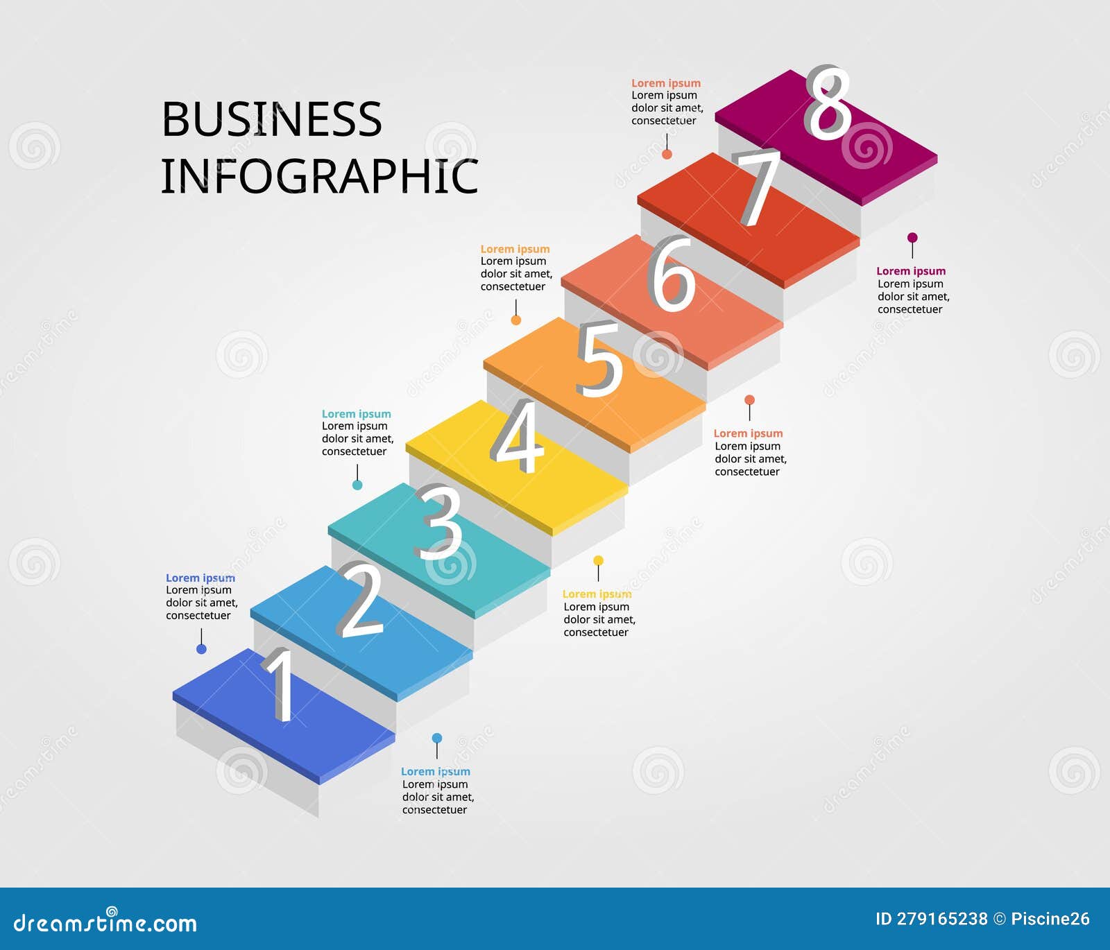 Level Template for Infographic for Presentation for 8 Element Stock ...