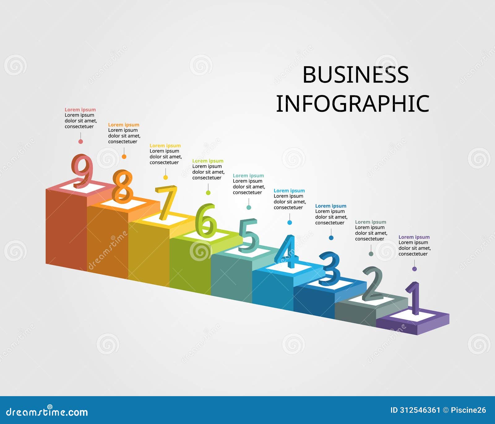 Level Template for Infographic for Presentation for 9 Element Stock ...