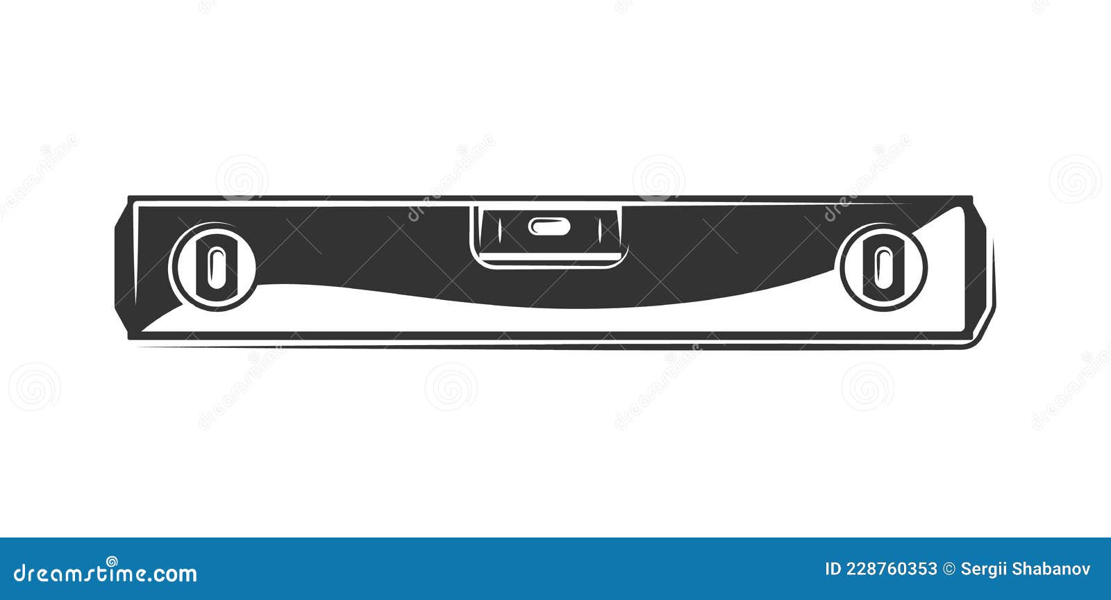 Level Tool Close Up Isolated on White Background Stock Vector ...