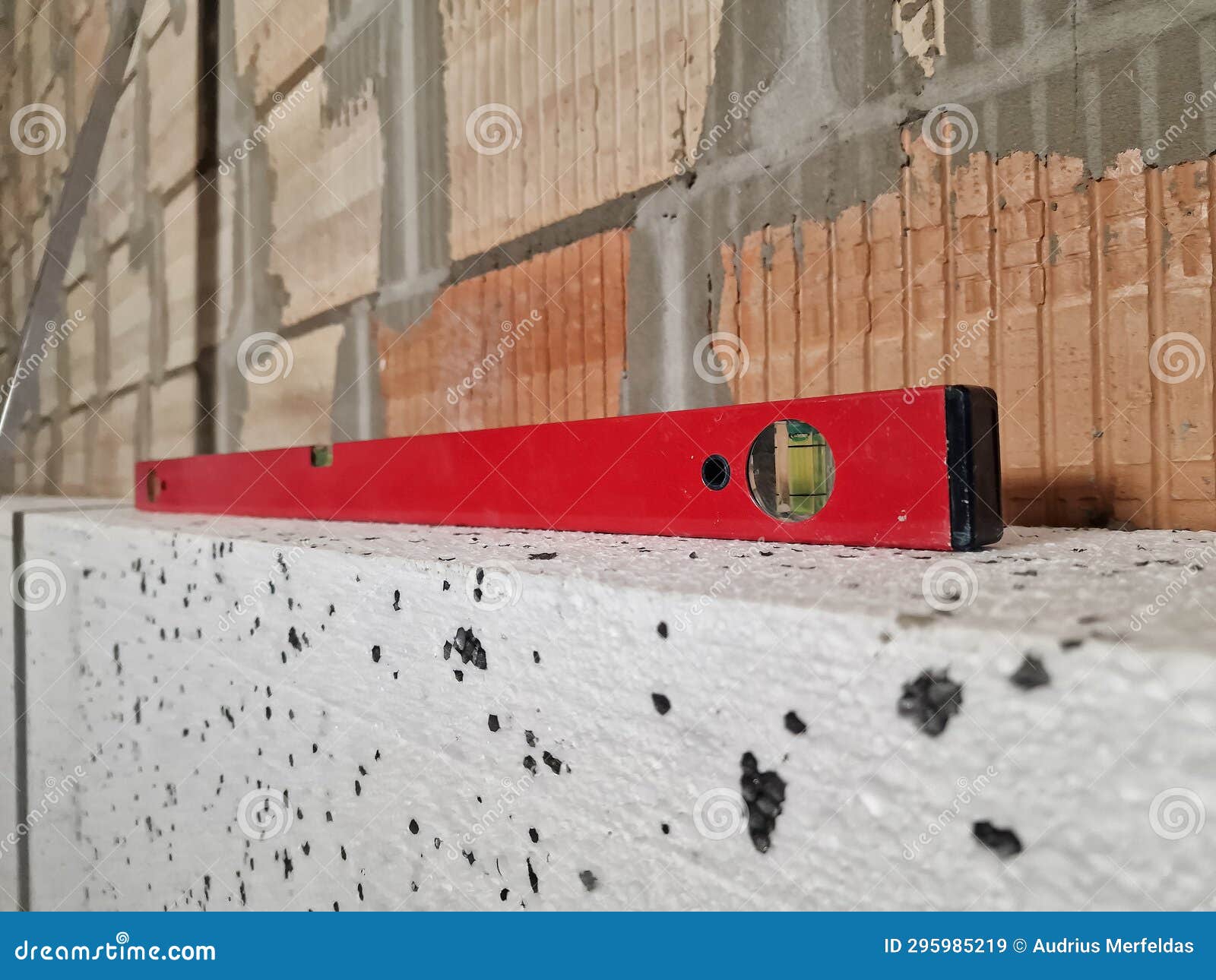 Level Tool for Construction in Progress Stock Image - Image of ...