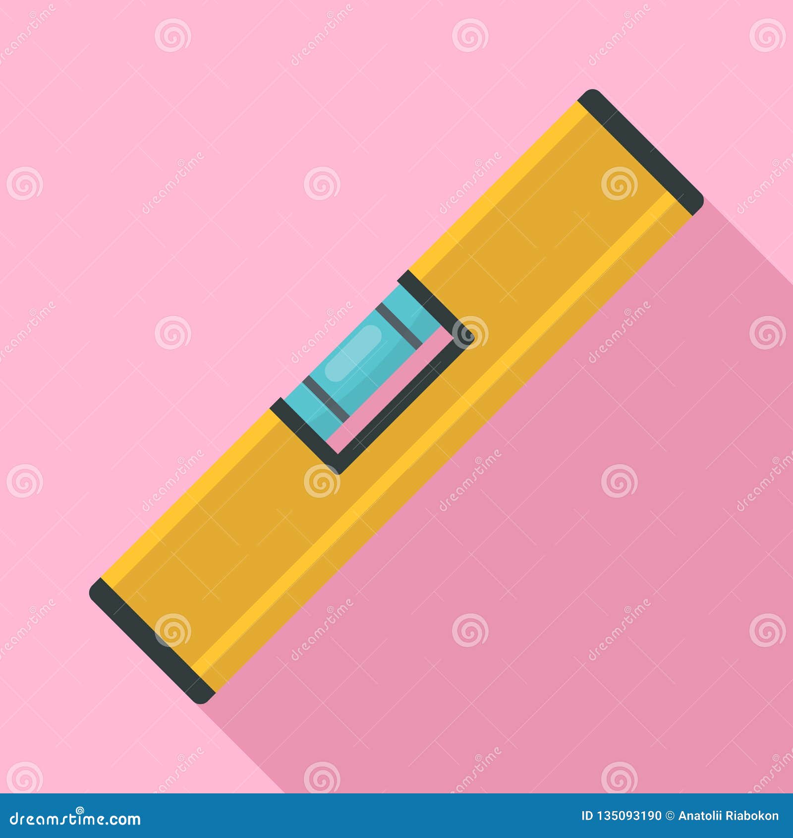 Level Tool Icon, Flat Style Stock Vector - Illustration of bubble ...