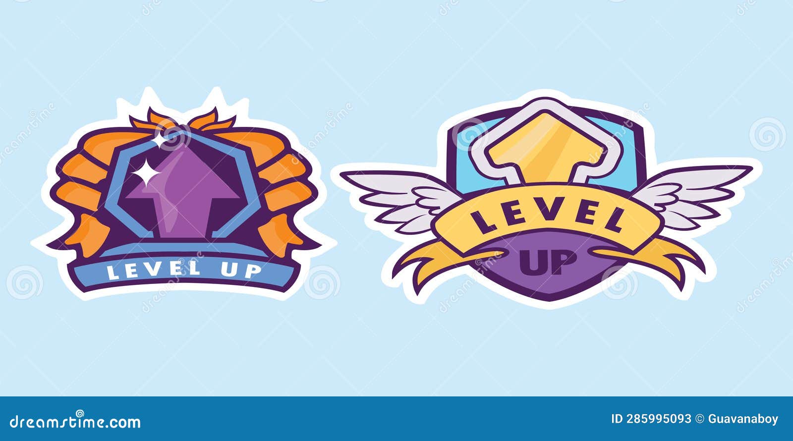 Level Up Game Icon Element, Game UI UX Level Up Icon Design Stock ...