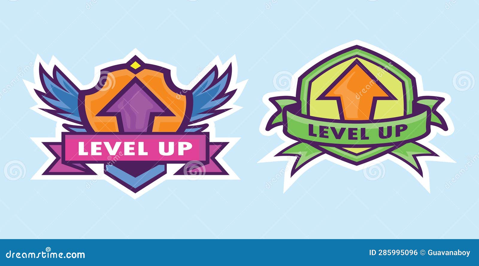 Level Up Game Icon Element, Game UI UX Level Up Icon Design Stock ...