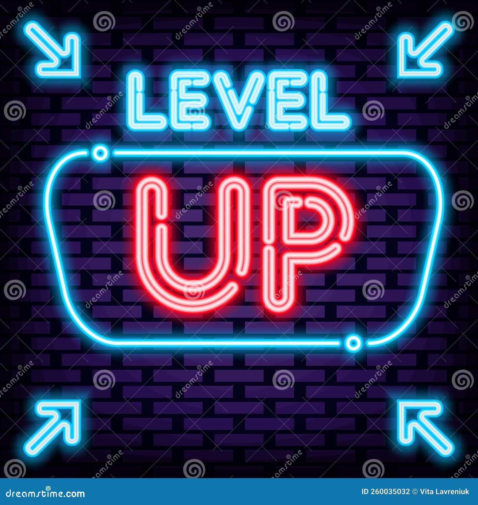 Level Up Neon Sign Vector. Neon Script. Light Art Stock Vector ...