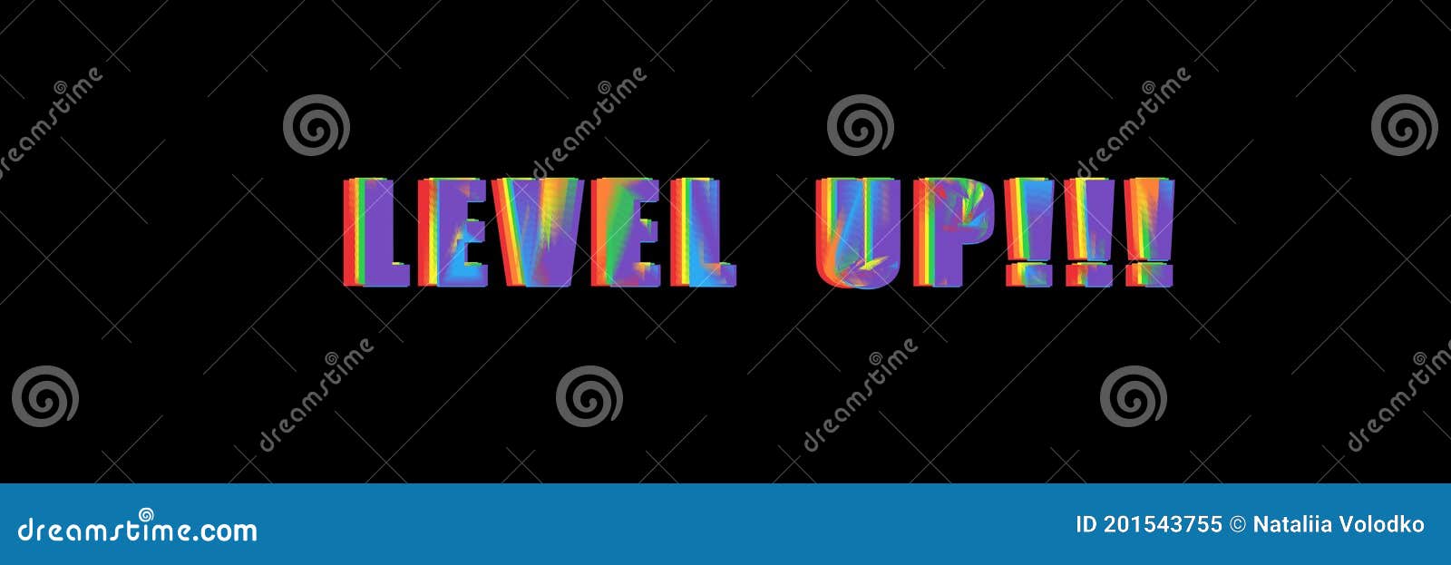 Level Up Text on Black Background Stock Illustration - Illustration of ...