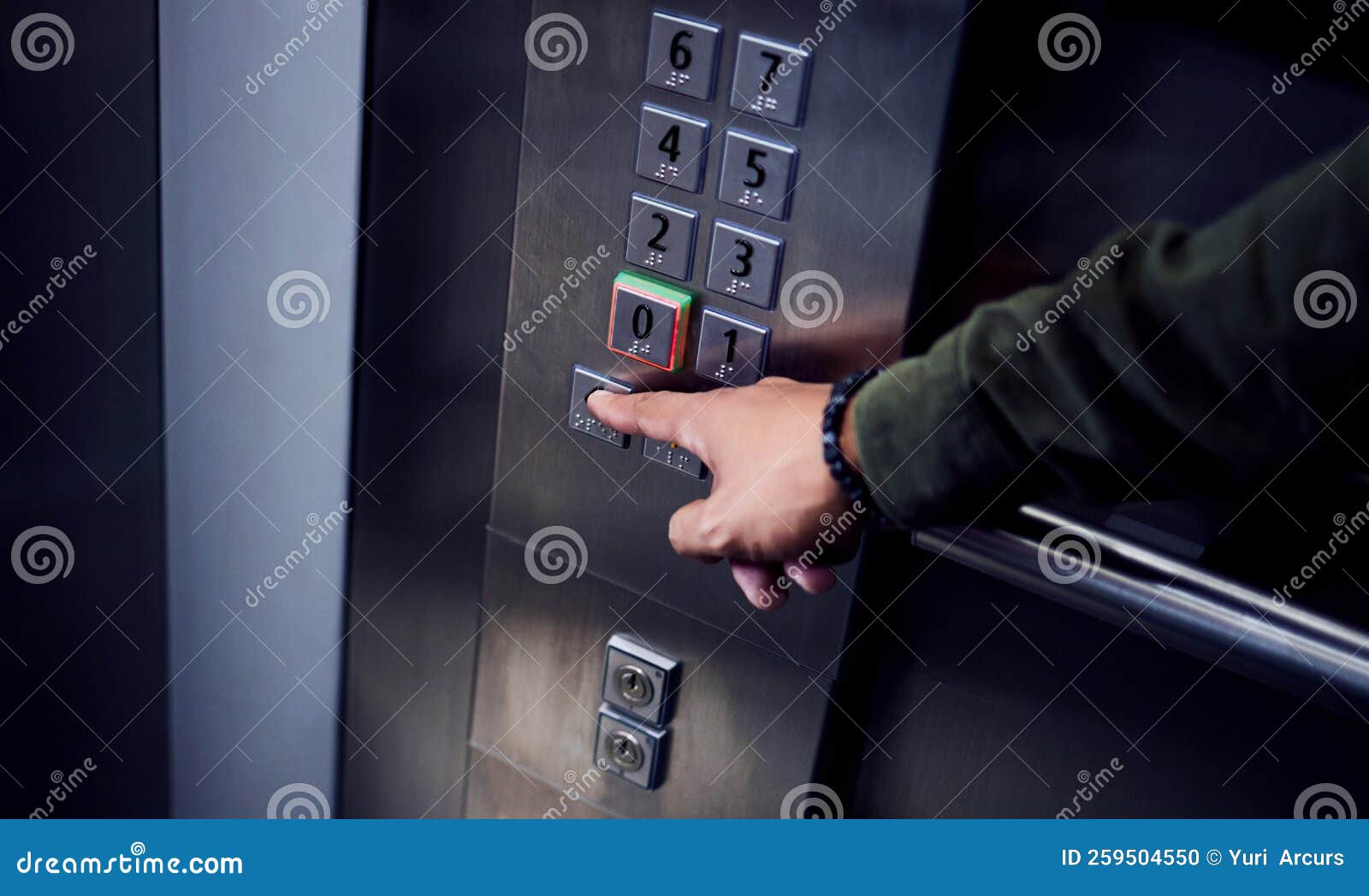 Level Up. an Unrecognizable Man Pressing a Button in an Elevator. Stock Photo - Image of ...