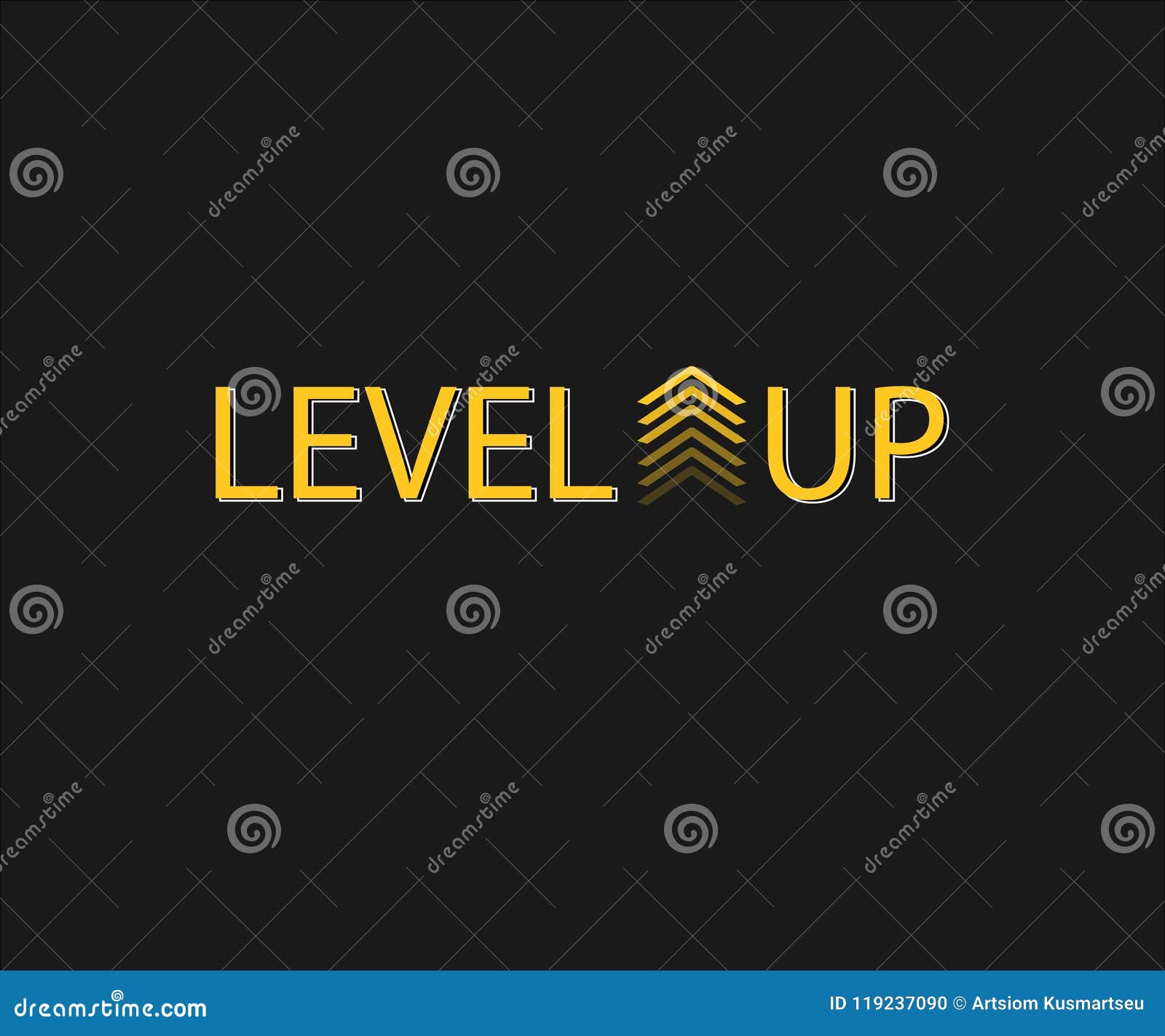 Level up vector stock vector. Illustration of frame - 119237090