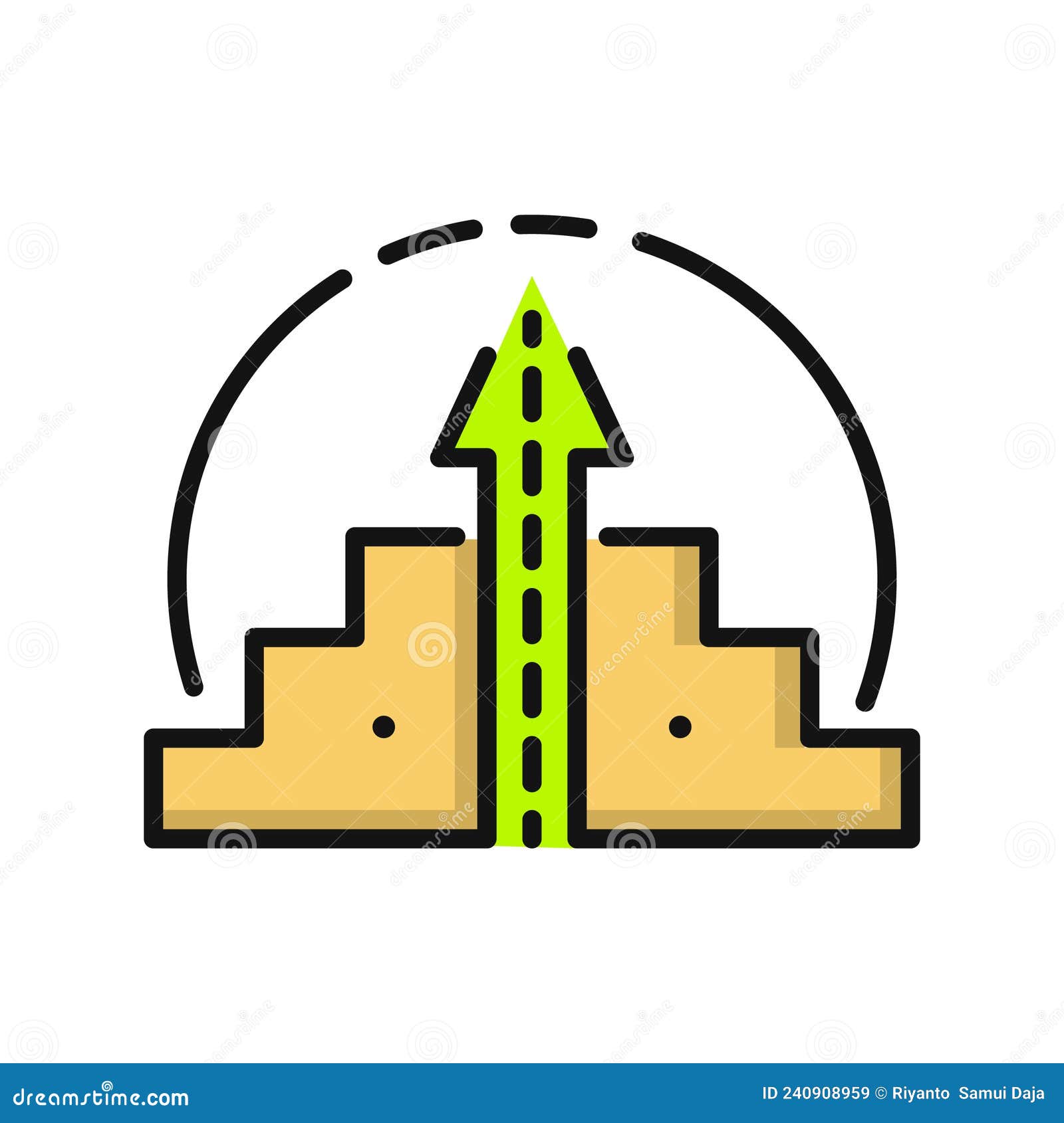 Level Upgrade Icon Color Illustration Design Stock Vector ...