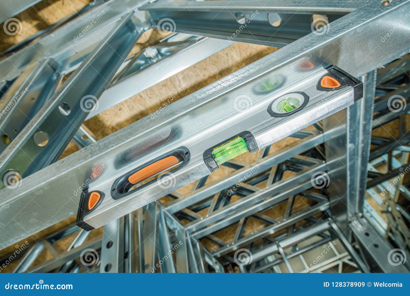 Leveling Tool Steel Frame stock image. Image of leveling - 128378909