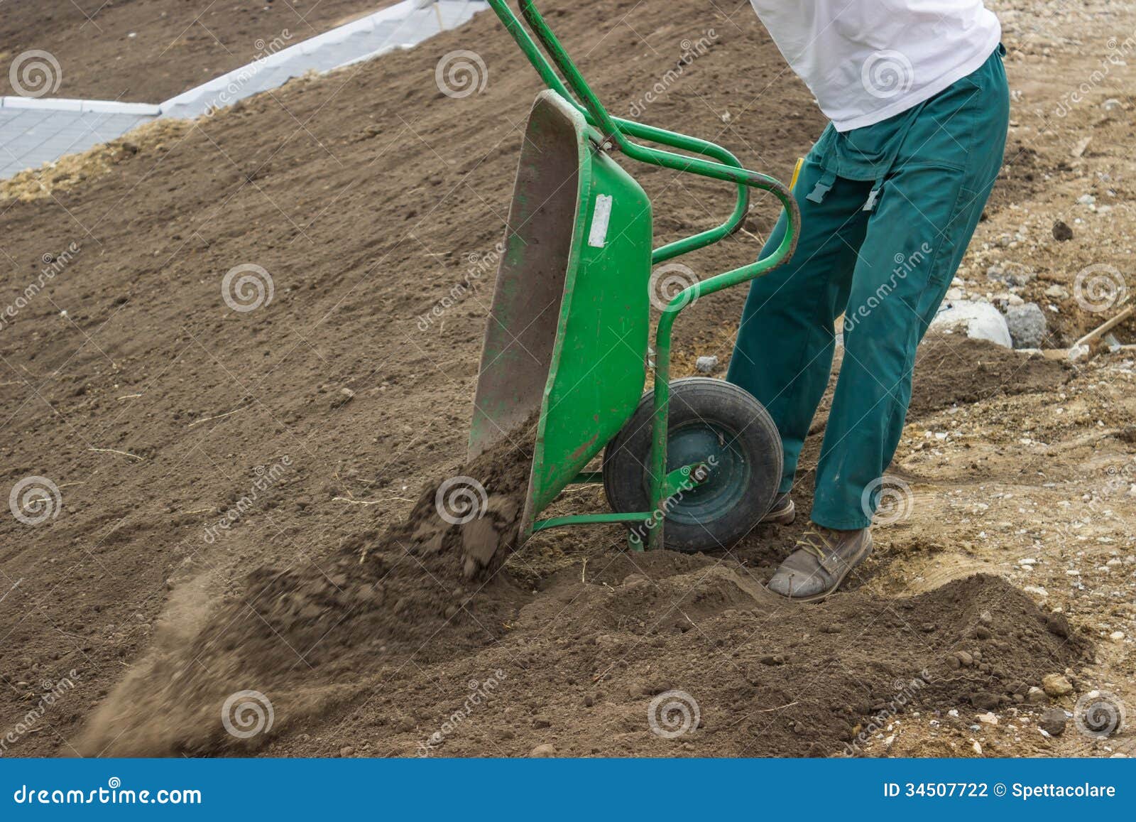 Leveling Work, Soil and Site Preparation for Lawns 2 Stock Photo ...