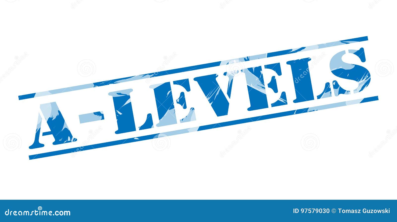 A levels blue stamp stock illustration. Illustration of banner - 97579030