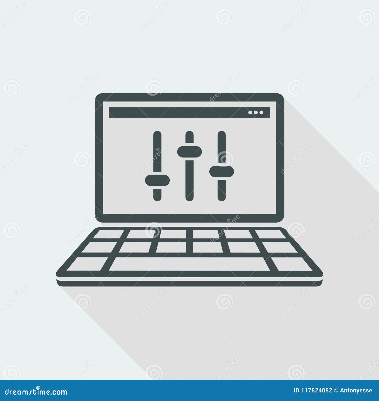 Levels Control - Vector Flat Minimal Icon Stock Vector - Illustration ...