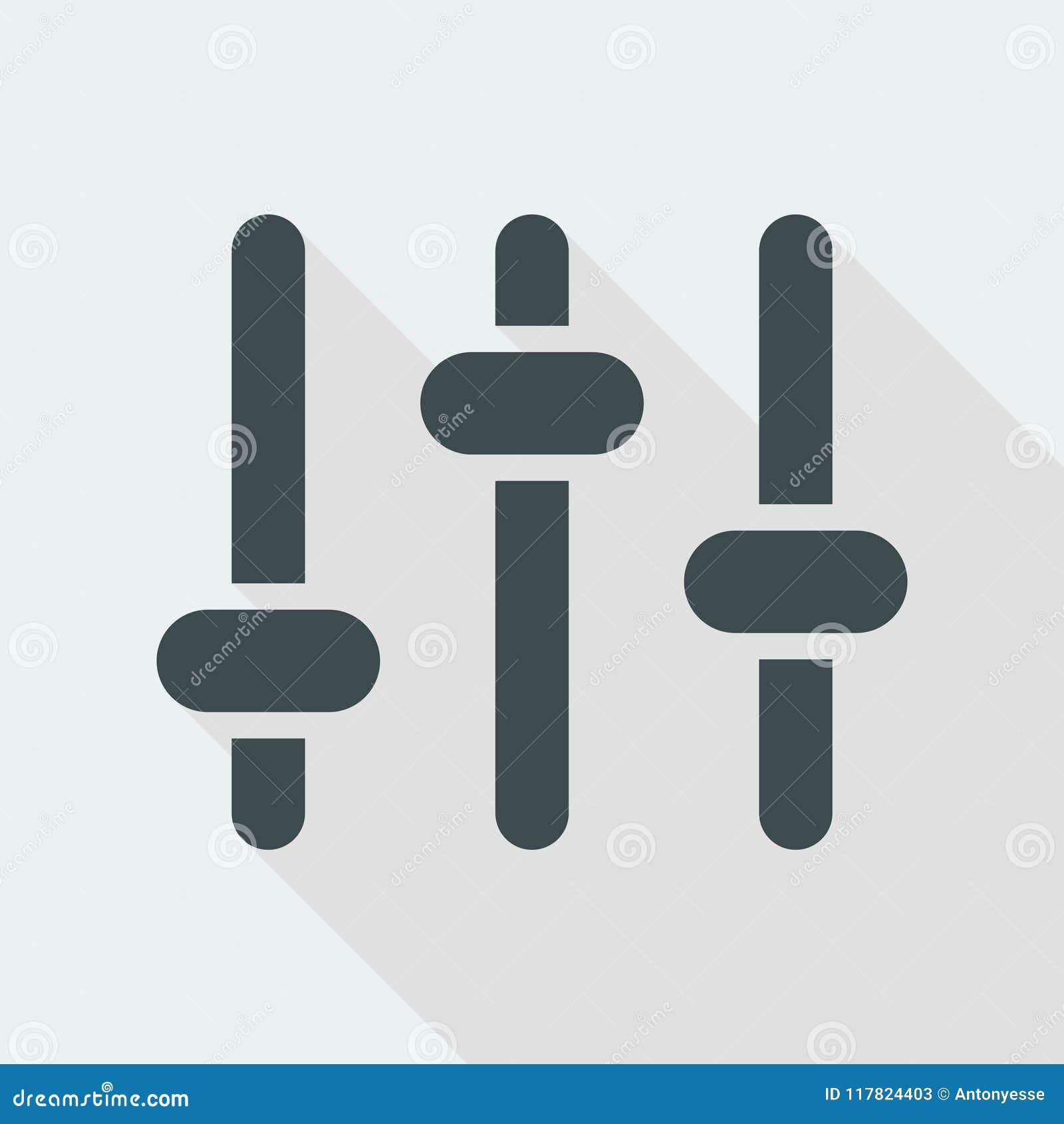 Levels Control - Vector Flat Minimal Icon Stock Vector - Illustration ...