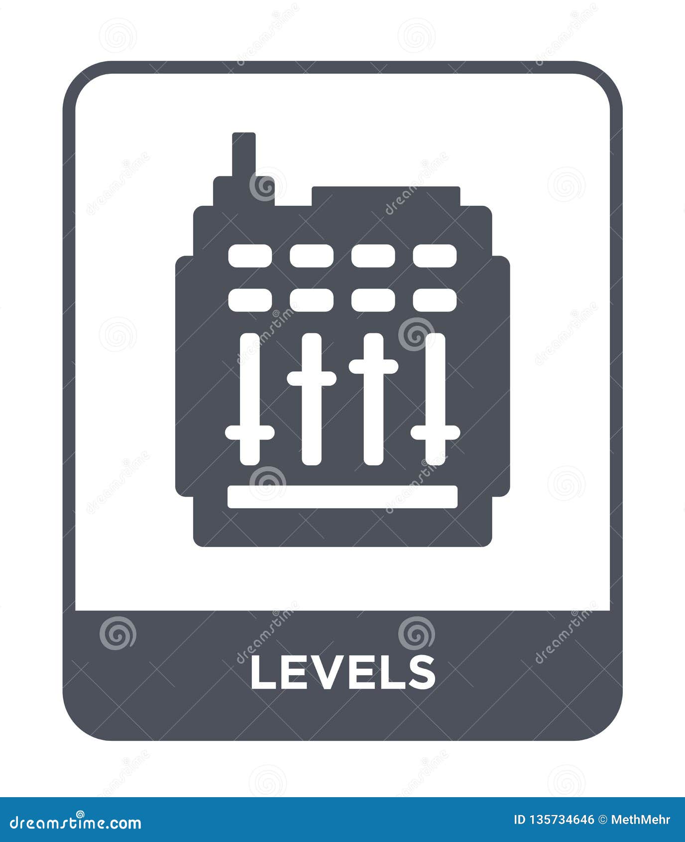 Levels Icon in Trendy Design Style. Levels Icon Isolated on White ...