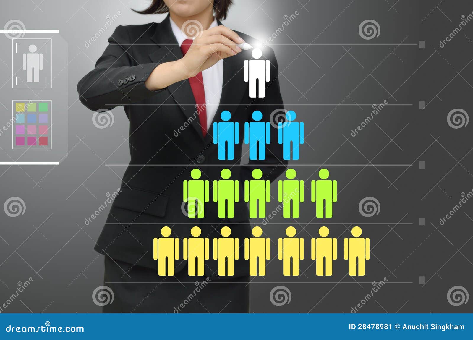 Levels of Manpower Management Stock Illustration - Illustration of ...