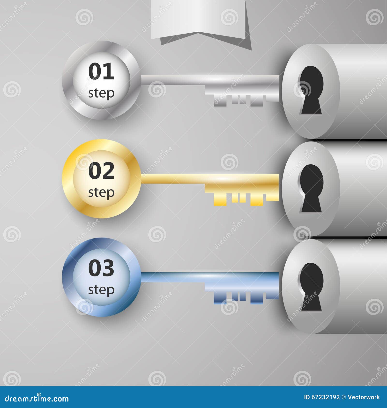 Levels of Protection, Set of Keys with Numbers Stock Vector ...