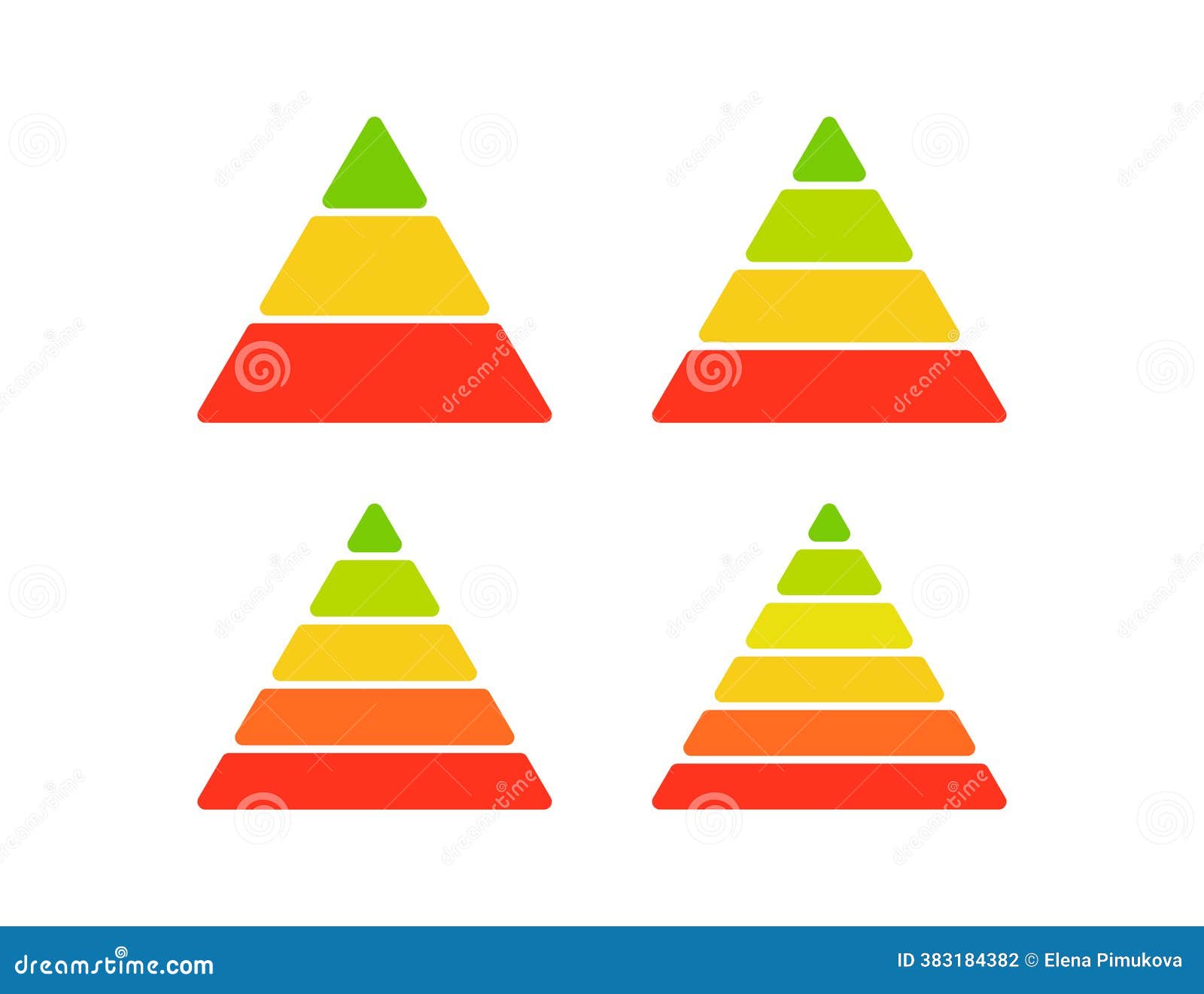 Layer Diagram Template. Color Pyramid. Presentation Element Cartoon ...
