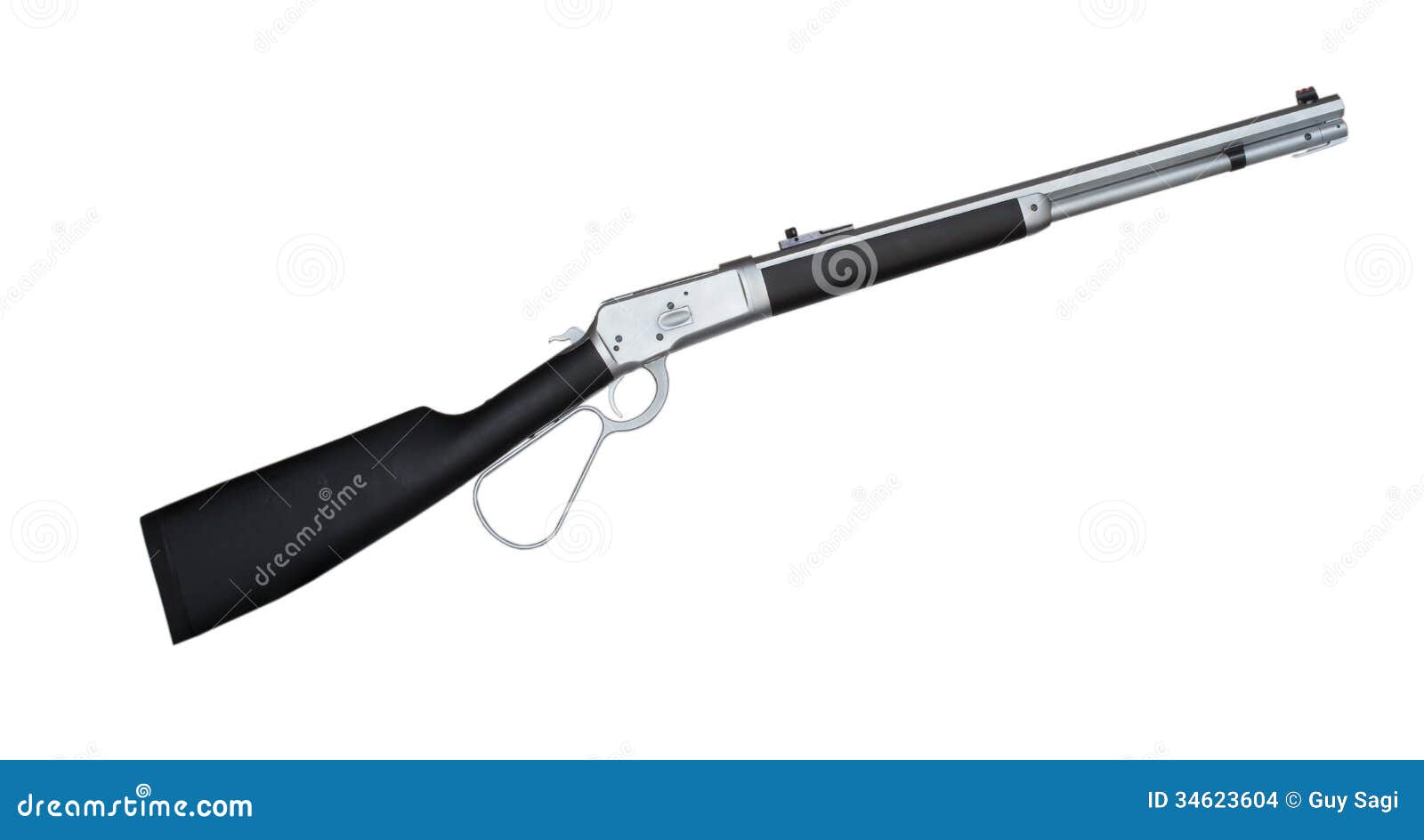 Lever action rifle stock photo. Image of muzzle, black - 34623604