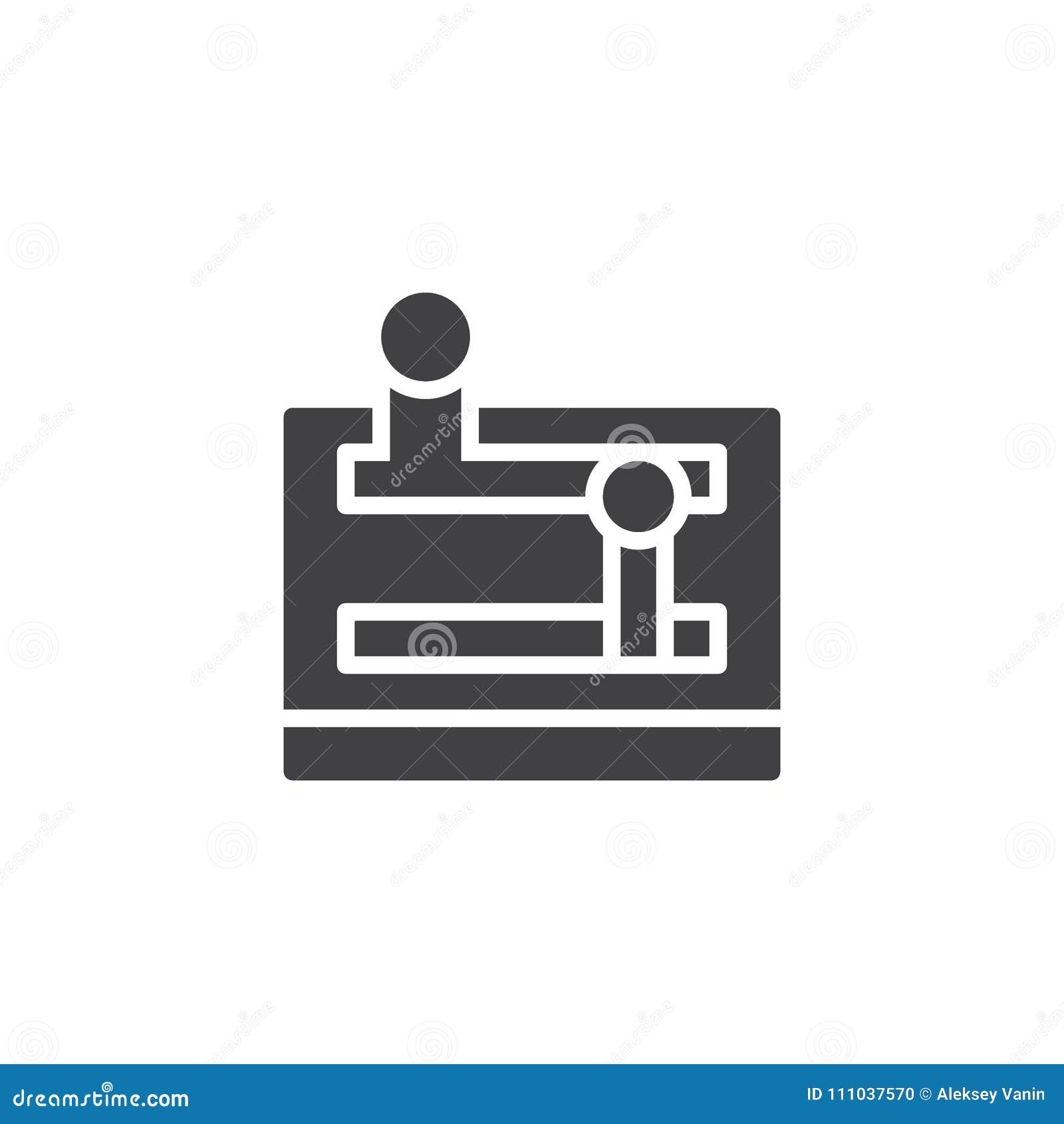 Lever arm vector icon stock vector. Illustration of technology - 111037570