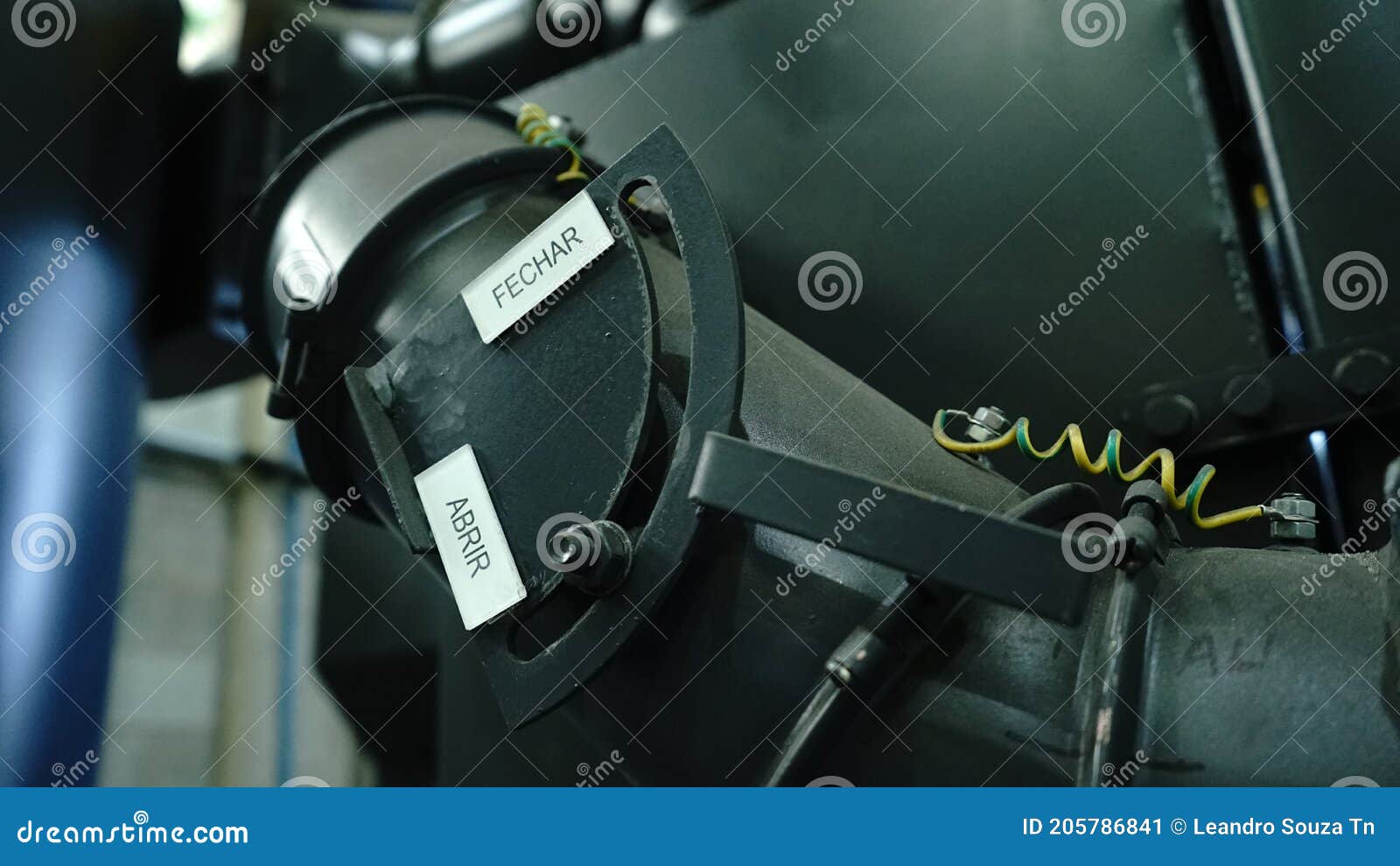 Lever of an Industrial Machine Stock Image - Image of industrial, wheel ...