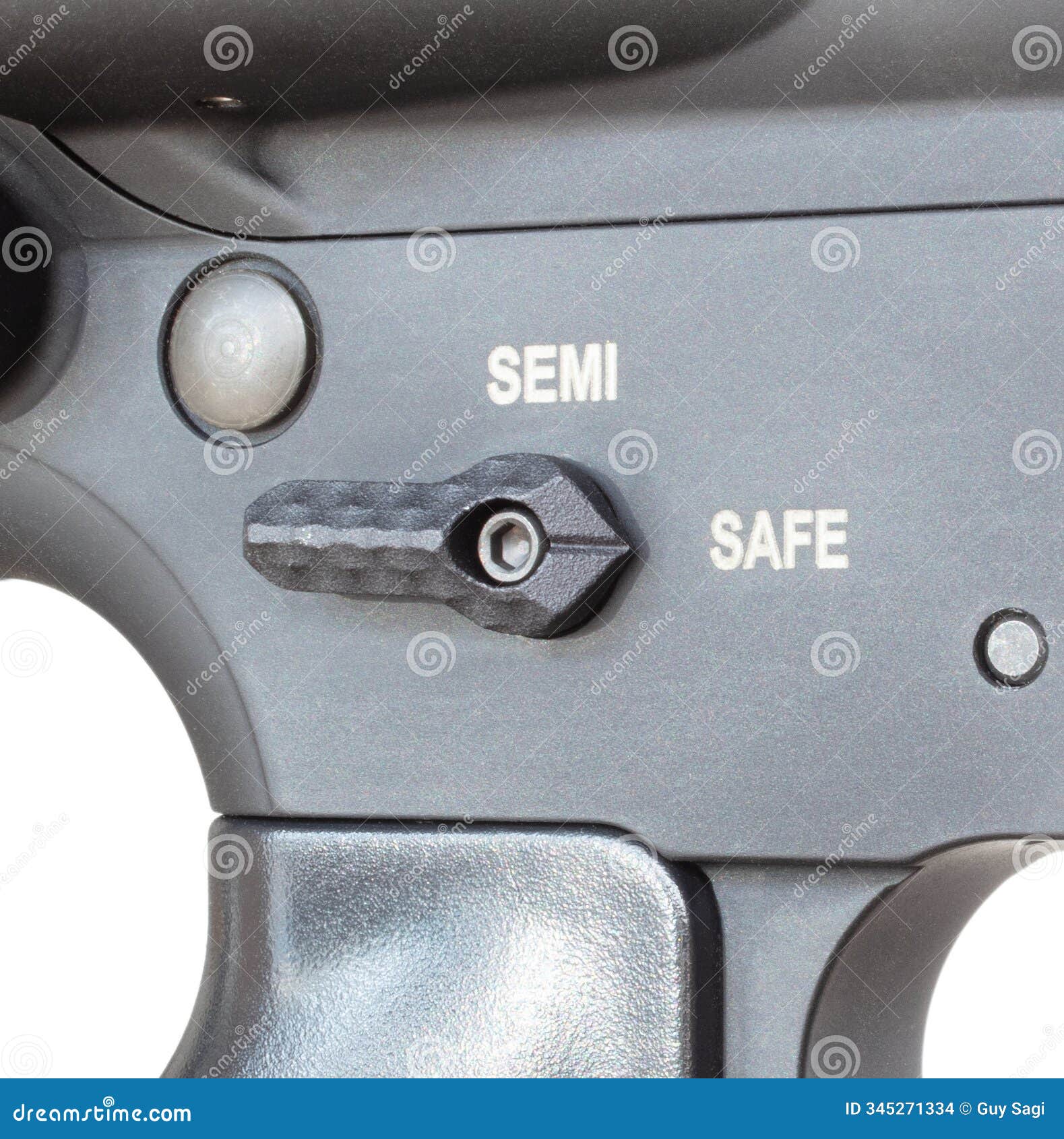Safety on an Assault Rifle Engaged Stock Photo - Image of semiauto ...