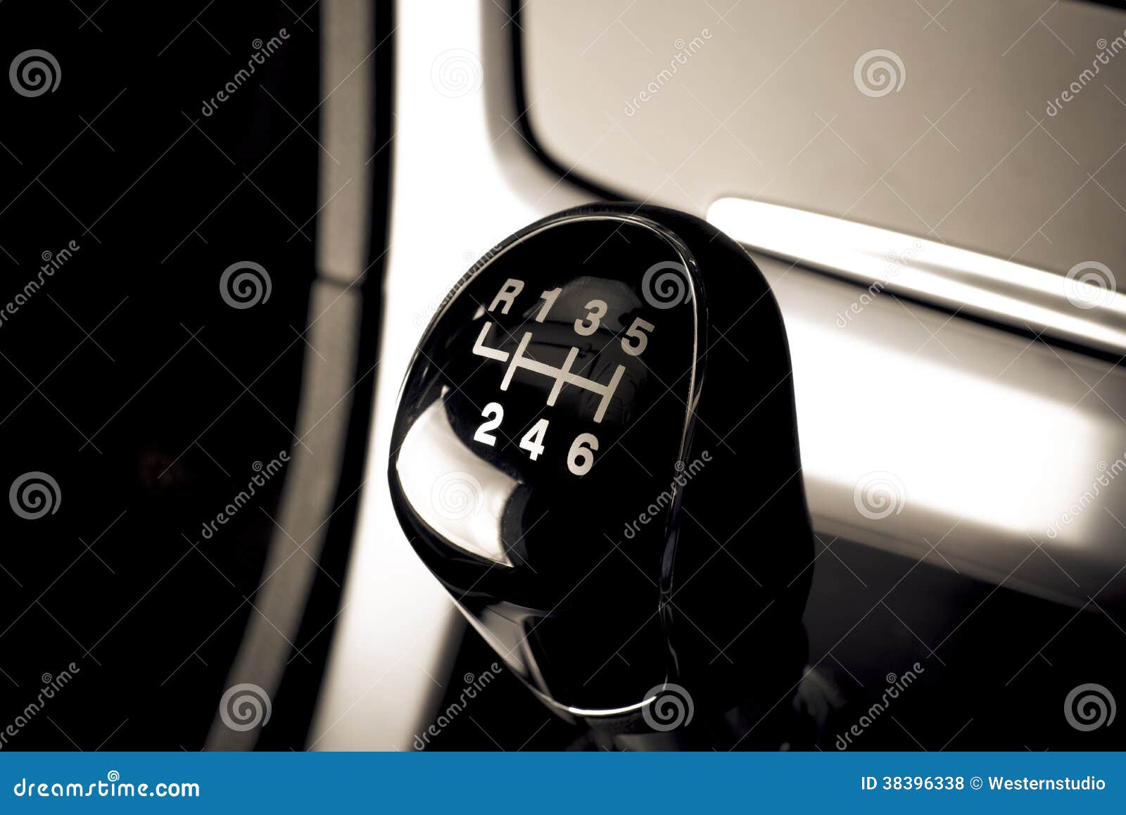 Lever of Manual Transmission in Auto, Vehicle. Stock Photo - Image of ...