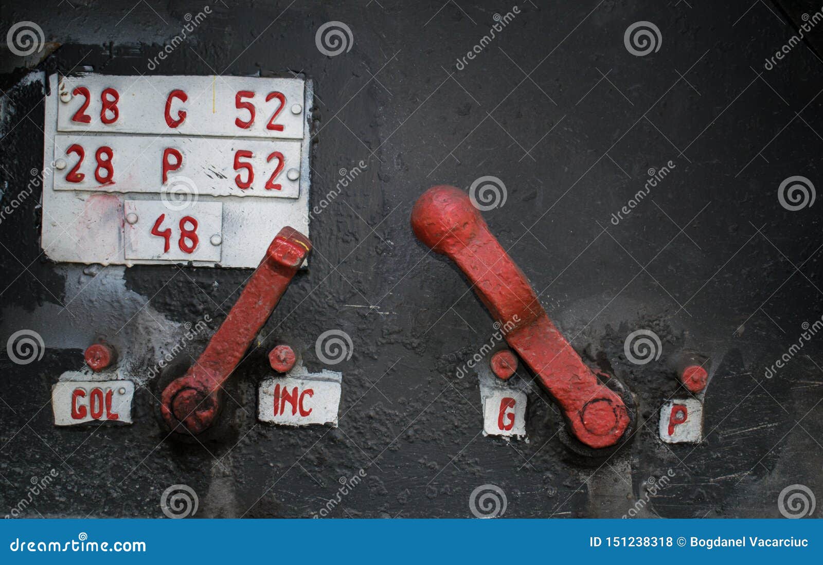 A Lever Panel on a Freight Wagon Stock Photo - Image of pieces, wagon ...