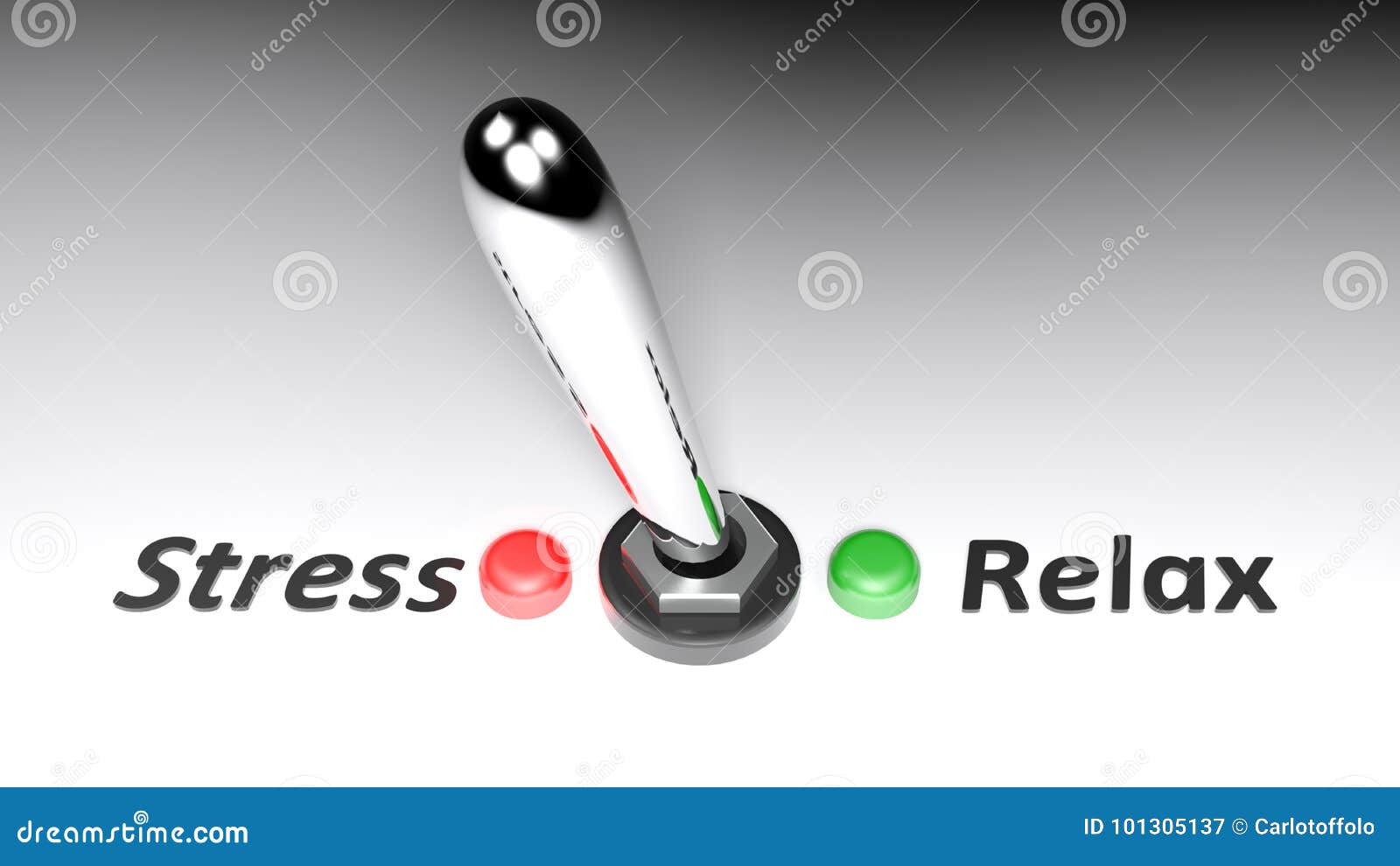 Lever Switch Selecting Stress instead of Relax - 3D Rendering Stock ...