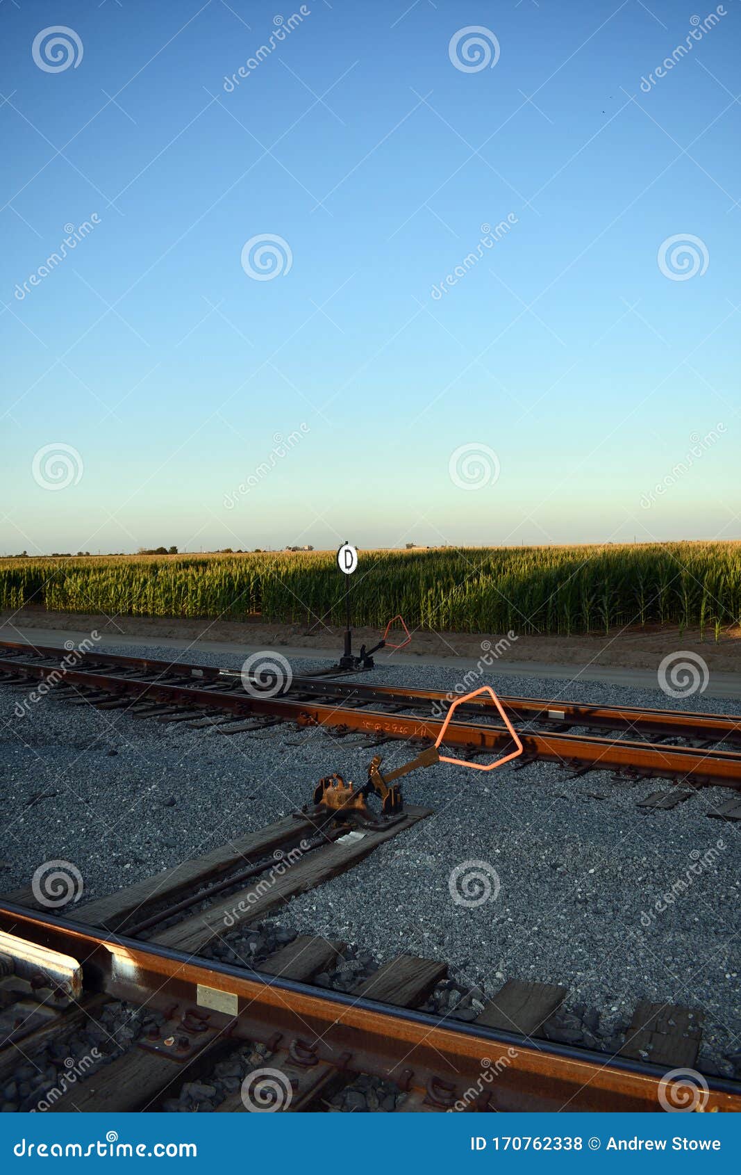 Lever To Switch Tracks for Trains Stock Photo - Image of train ...