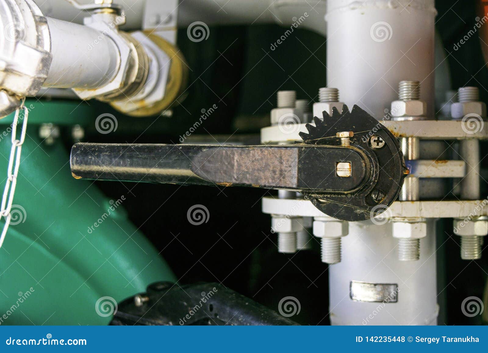 Lever Valve Installed on the Discharge Pipe of Fire Engine Pump Stock ...