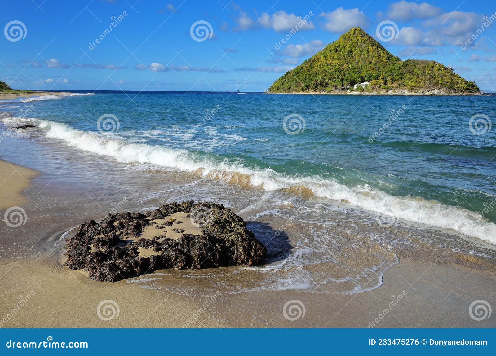 Levera Beach on Grenada Island with a View of Sugar Loaf Island ...