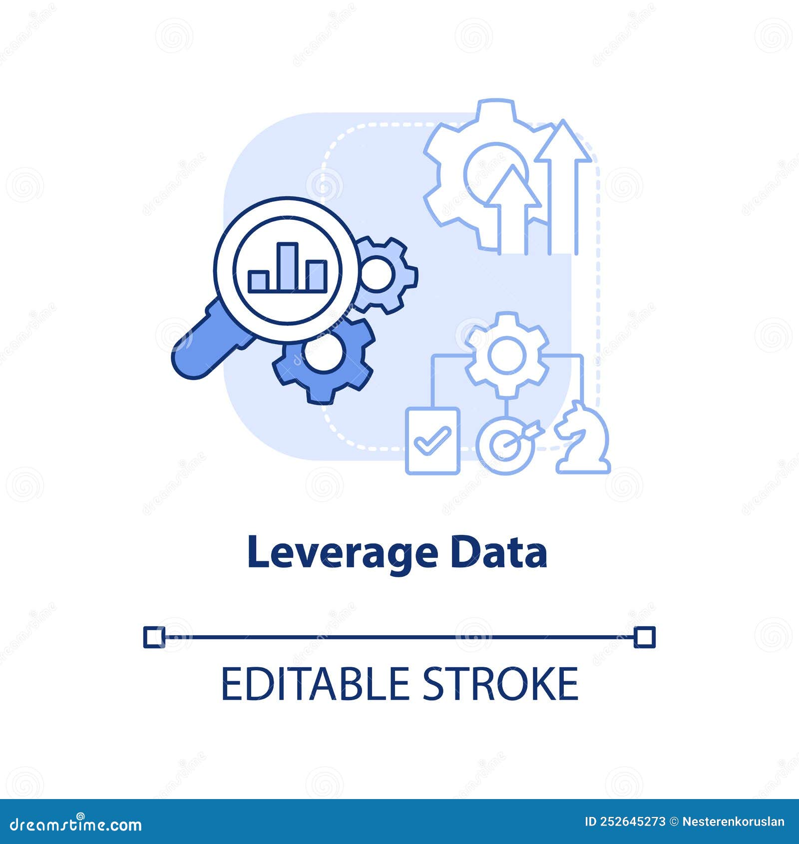 Leverage Data Light Blue Concept Icon Cartoon Vector | CartoonDealer ...