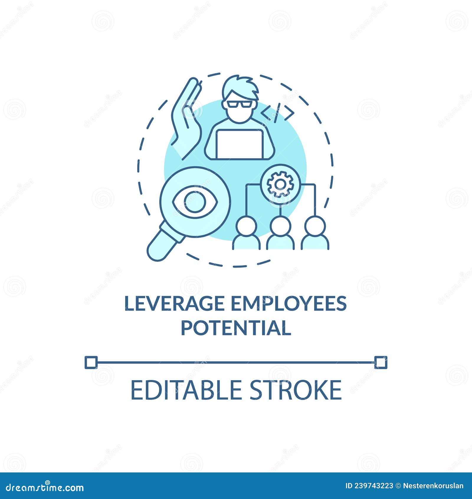 Leverage Employees Potential Turquoise Concept Icon Stock Vector ... Leverage Employees Potential Turquoise Concept Icon Stock Vector ...