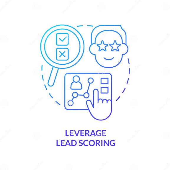 Leverage Lead Scoring Blue Gradient Concept Icon Stock Illustration ...