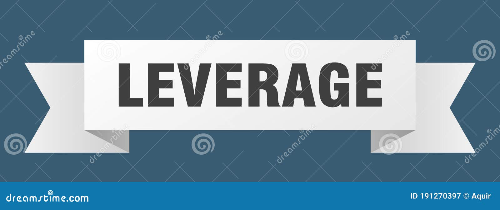 Leverage ribbon. stock vector. Illustration of vector - 191270397