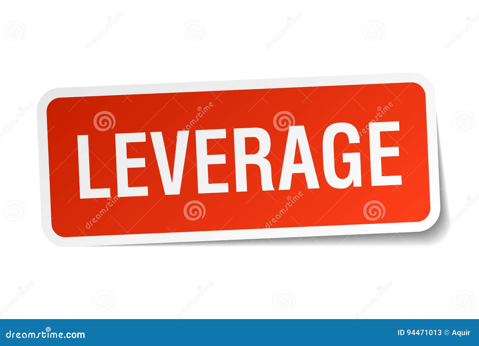 Leverage square sticker stock vector. Illustration of template - 94471013