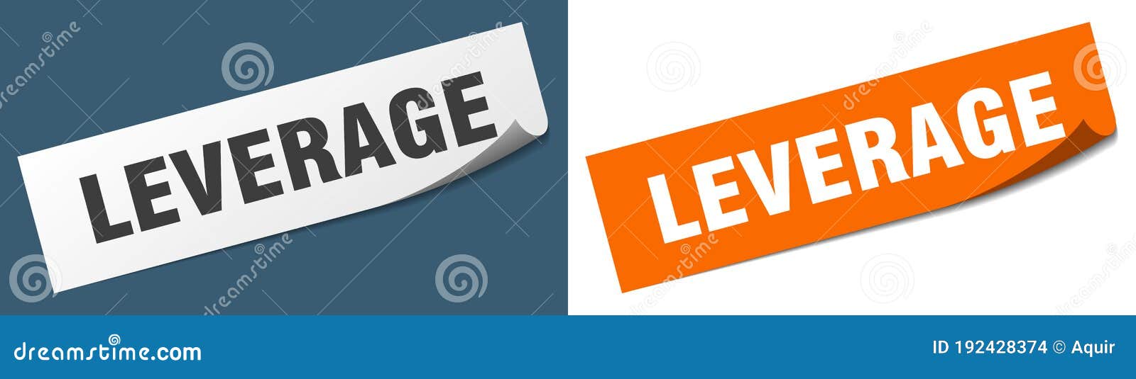 Leverage Sticker. Leverage Sign Set Stock Vector - Illustration of ...